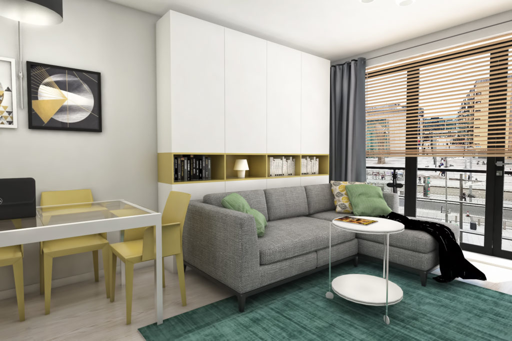 small flat livingroom storage - Black Fox Interiors